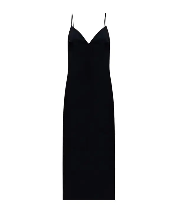 TWINSET Spaghetti Strap V-neck Dress - Black