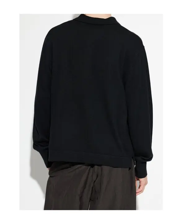 Officine Générale Bene Zip Polo Cardigan - Black