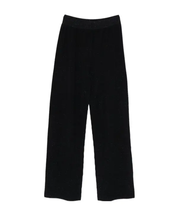 Fabiana Filippi Elastic Waistband Straight Leg Pants - Black