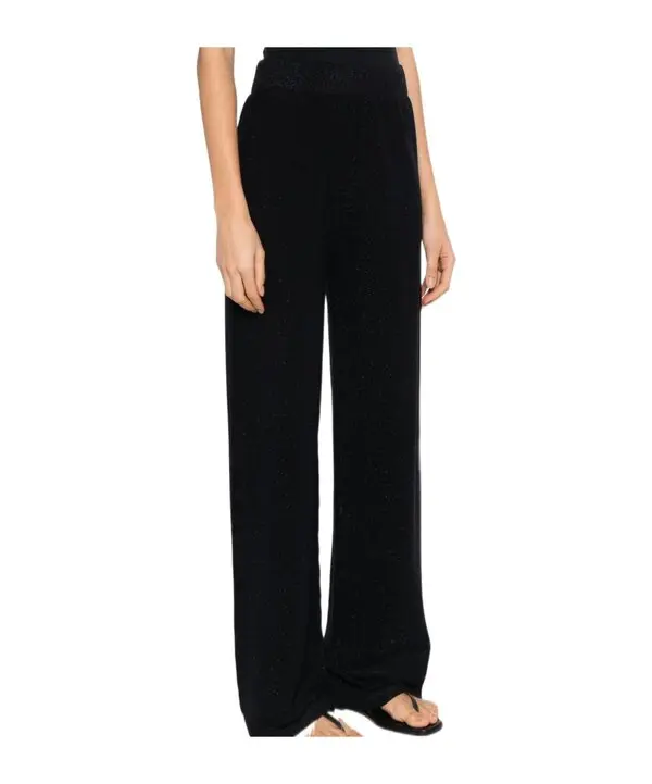 Fabiana Filippi Elastic Waistband Straight Leg Pants - Black