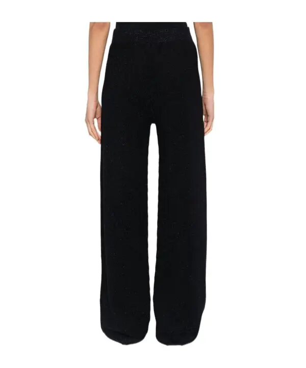 Fabiana Filippi Elastic Waistband Straight Leg Pants - Black