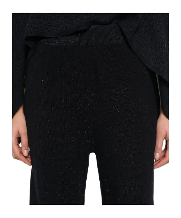 Fabiana Filippi Elastic Waistband Straight Leg Pants - Black