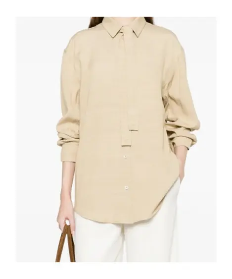 Herno Long-sleeved Shirt With Tie-neck Collar