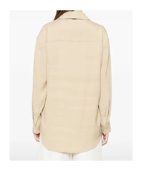 Herno Long-sleeved Shirt With Tie-neck Collar