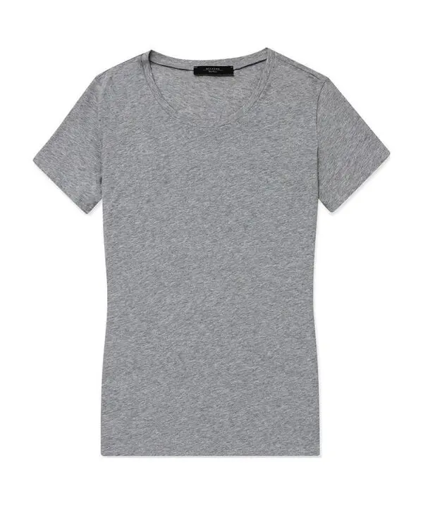 Max Mara T-shirt With Round Neck And Short Sleeves - Gray