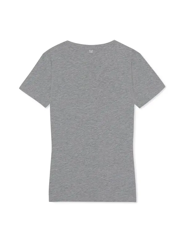 Max Mara T-shirt With Round Neck And Short Sleeves - Gray
