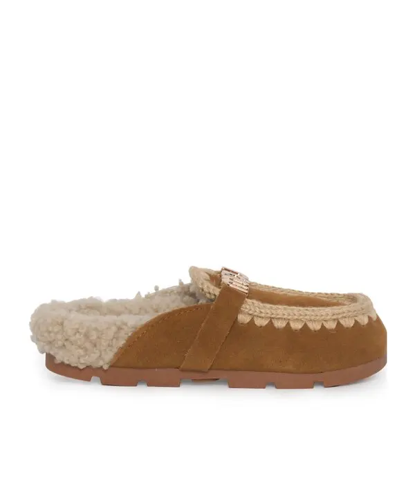 Mou Logo Mules - Brown