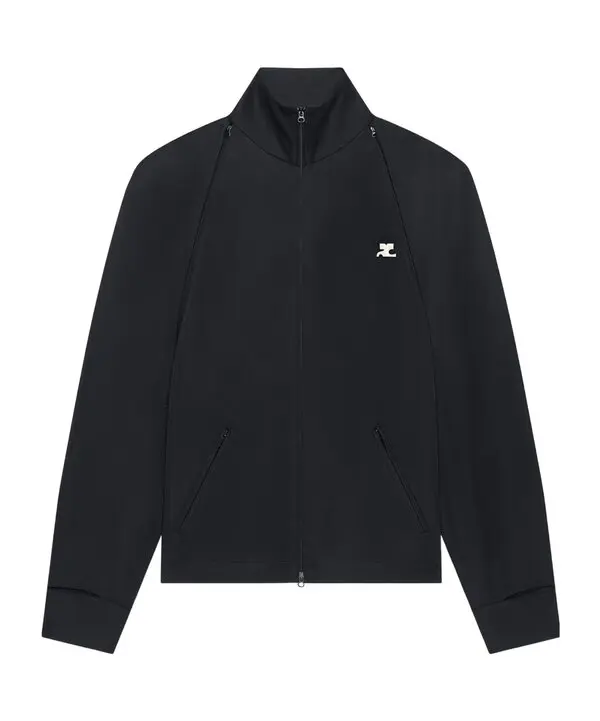 COURREGES Zip-up Track Jacket - Black