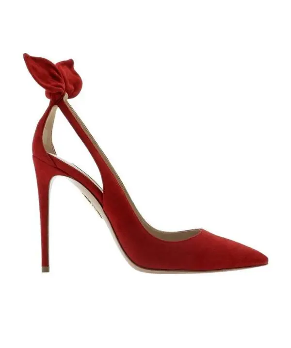 AQUAZZURA Deneuve Bow-tie Pumps - Red