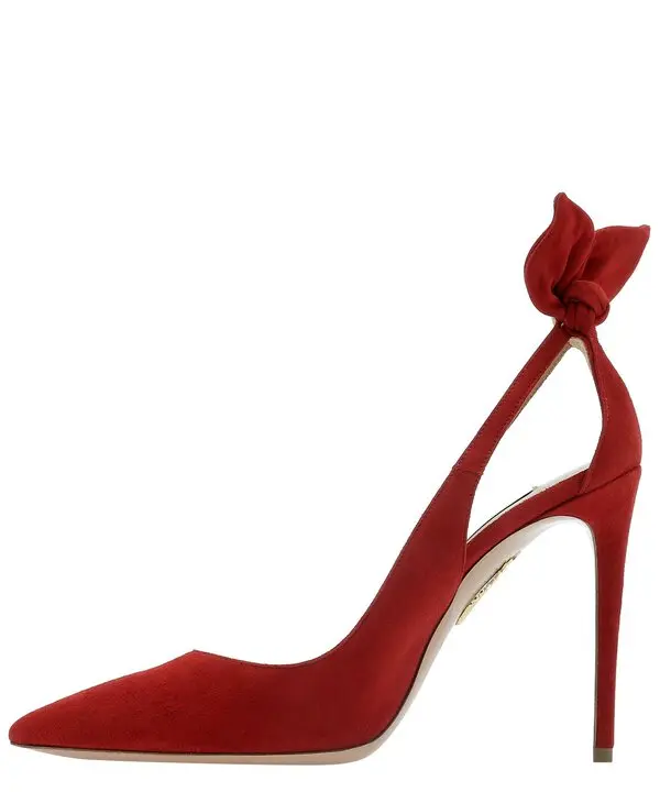 AQUAZZURA Deneuve Bow-tie Pumps - Red
