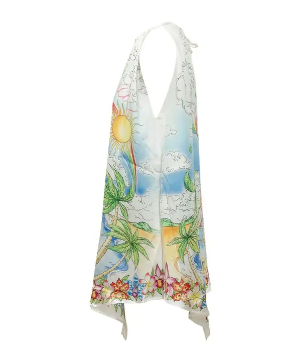 Casablanca Printed Halterneck Dress