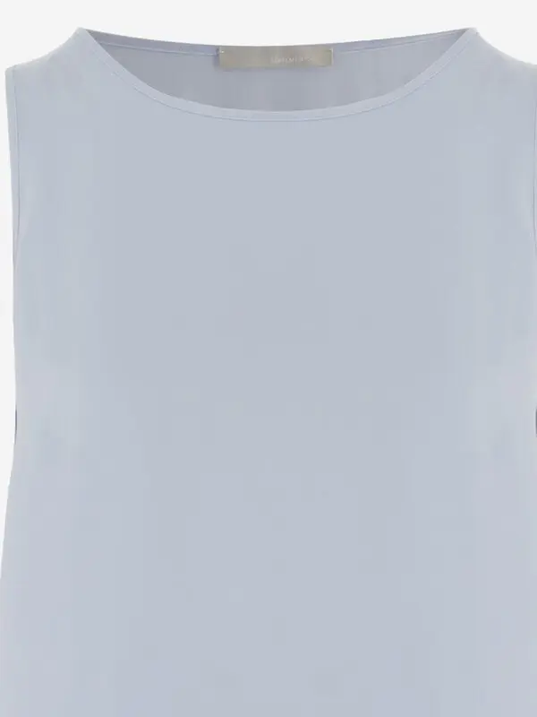 ALLUDE Sleeveless Silk Top