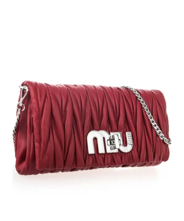 Miu Miu Matelassé Logo Shoulder Bag