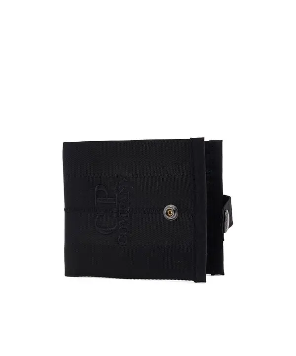C.P. COMPANY Herringbone Logo Wallet - Black