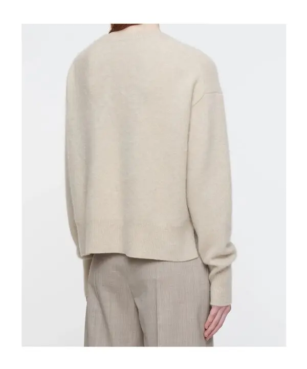 JOSEPH Crew Neck Knitwear With Drop Shoulder And Ribbed Details