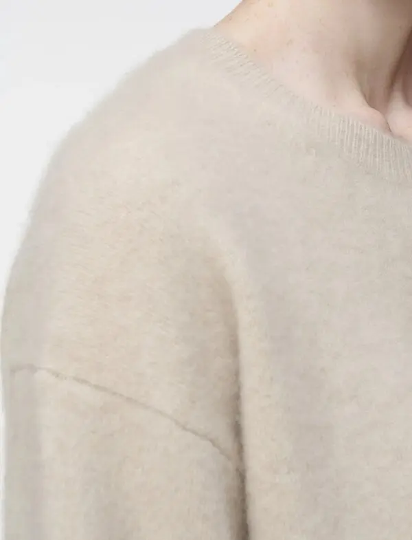 JOSEPH Crew Neck Knitwear With Drop Shoulder And Ribbed Details