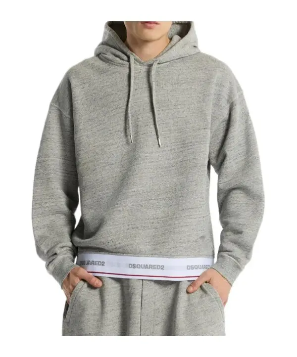 Dsquared2 Long-sleeved Drawstring Hoodie With Logo Detail