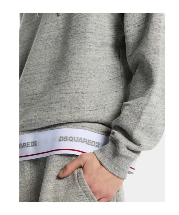 Dsquared2 Long-sleeved Drawstring Hoodie With Logo Detail