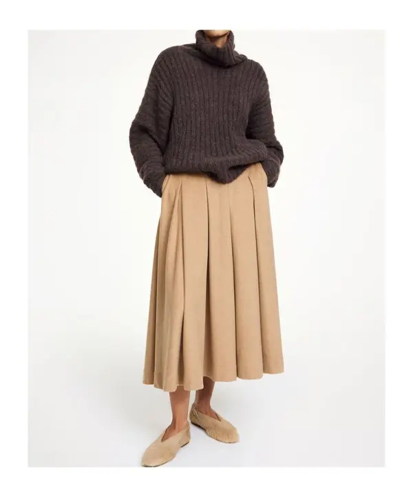 BY MALENE BIRGER Ribbed Turtleneck Sweater With Dolman Sleeves