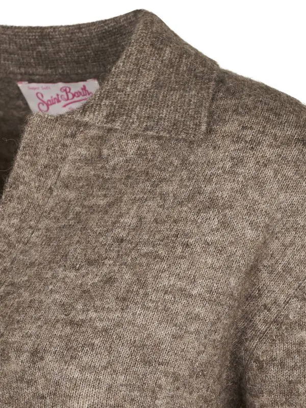 MC2 SAINT BARTH V-neck Sweater With Collar - Multicolor