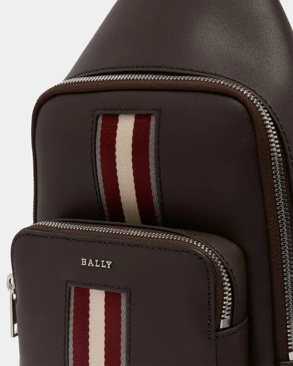 Bally Leather Sling Bag With Grosgrain Ribbon Detail