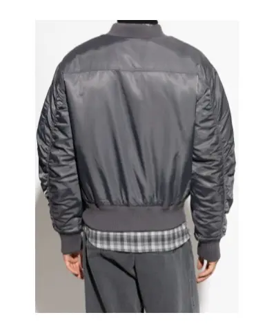 Officine Générale Padded Zip-up Bomber Jacket - Gray