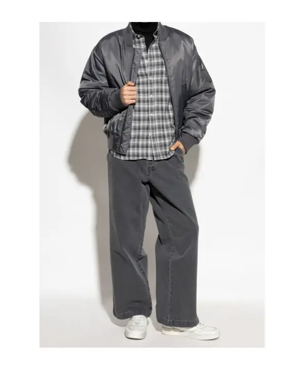 Officine Générale Padded Zip-up Bomber Jacket - Gray