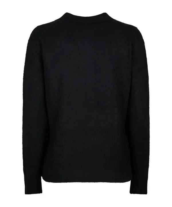 MC2 SAINT BARTH V-neck Long Sleeve Sweater - Black
