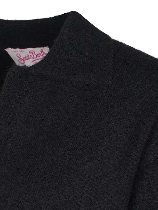MC2 SAINT BARTH V-neck Long Sleeve Sweater - Black