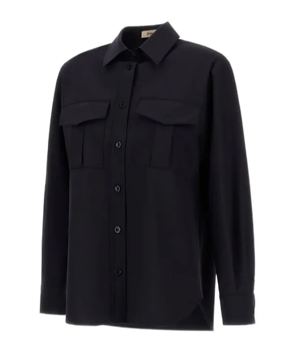 Herno Flap-pocket Buttoned Shirt - Navy Blue