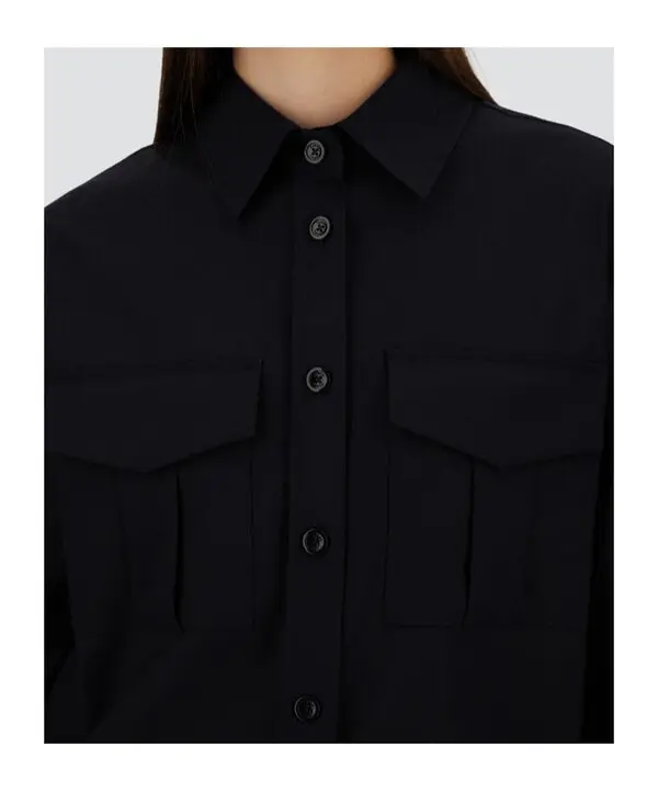 Herno Flap-pocket Buttoned Shirt - Navy Blue