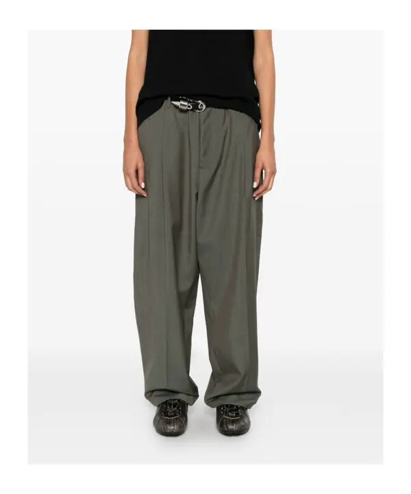 MAGLIANO Wide Leg Pants With Turn-up Hem