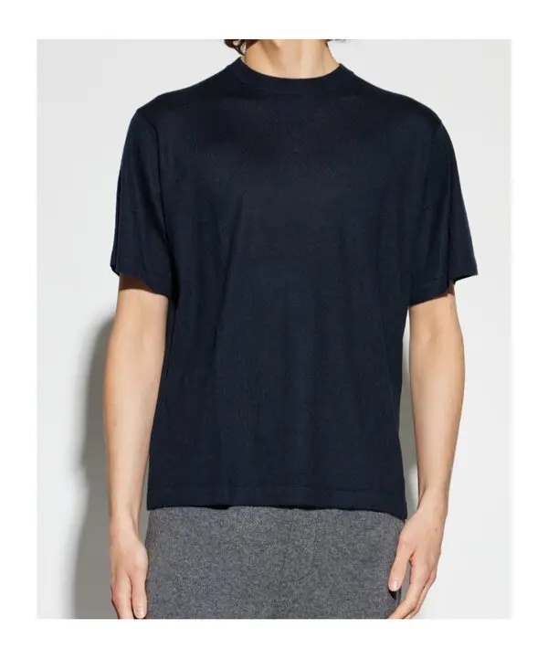 LISA YANG Johannes Knitted T-shirt - Navy