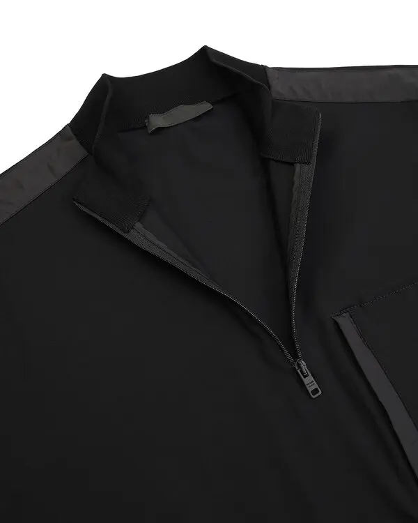 Prada Zipper Detail Long Sleeve T-shirt - Black