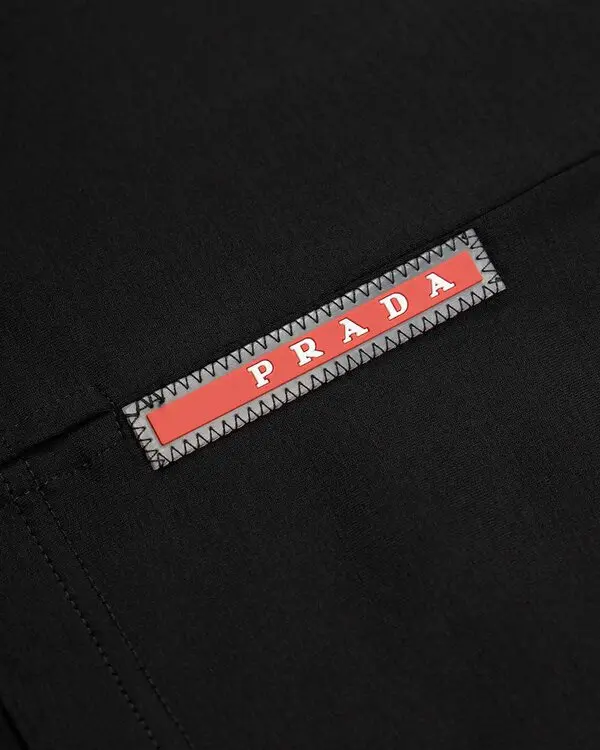 Prada Zipper Detail Long Sleeve T-shirt - Black