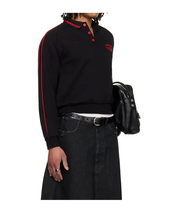 LU'U DAN Pit Stop Long-sleeve Polo Shirt