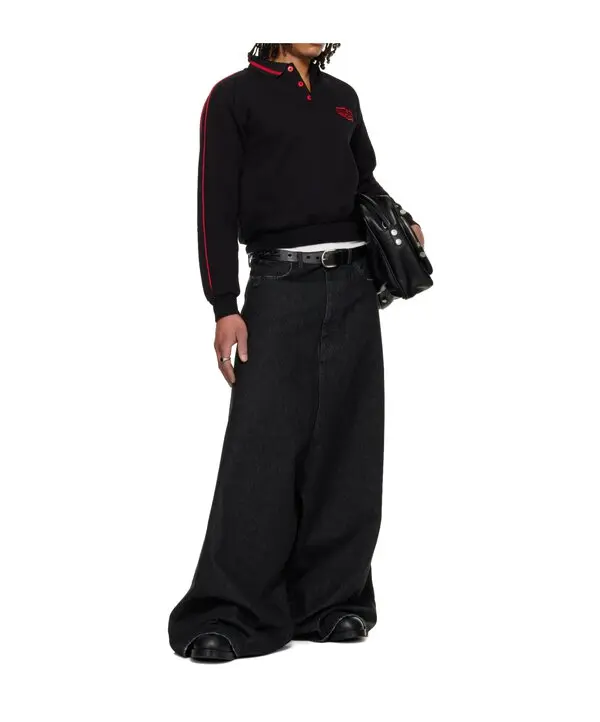 LU'U DAN Pit Stop Long-sleeve Polo Shirt
