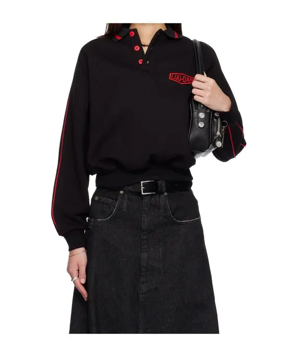 LU'U DAN Pit Stop Long-sleeve Polo Shirt