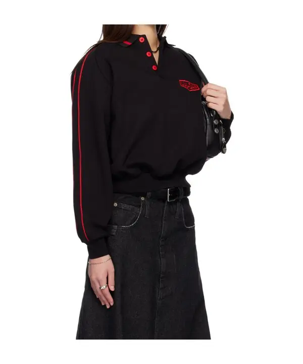 LU'U DAN Pit Stop Long-sleeve Polo Shirt