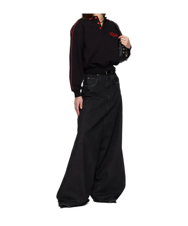 LU'U DAN Pit Stop Long-sleeve Polo Shirt