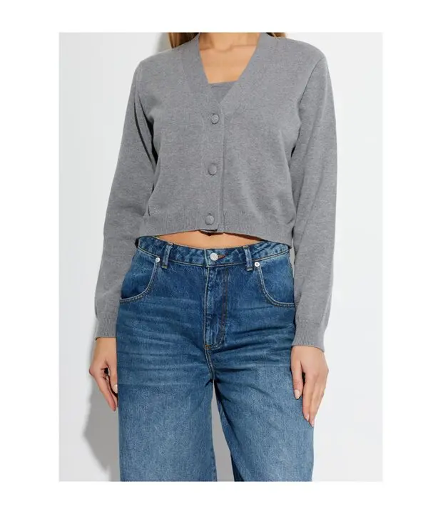 Officine Générale Serena V-neck Button Cardigan - Gray
