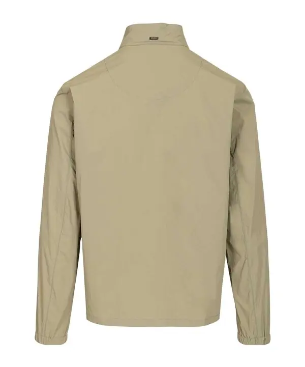Herno High Neck Button-up Jacket With Elastic Cuffs - Nude