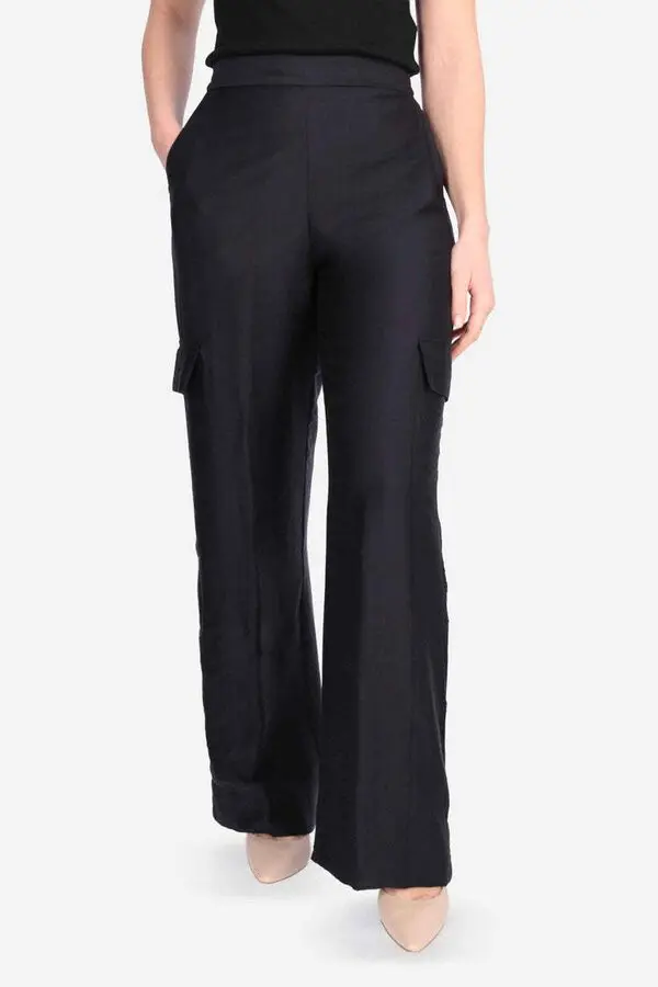 BLUGIRL Elasticated Waist Cargo Pants With Lace Detail