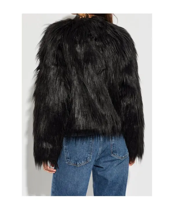 STAND STUDIO Eilish Faux Fur Jacket - Black
