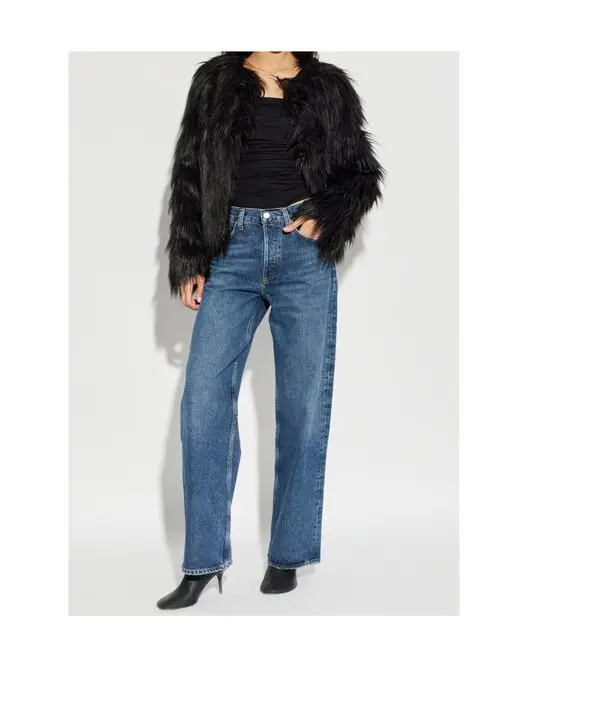 STAND STUDIO Eilish Faux Fur Jacket - Black
