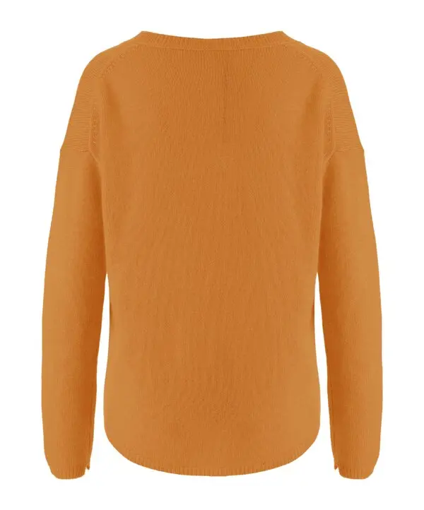 ALLUDE Cashmere V-neck Sweater - Orange