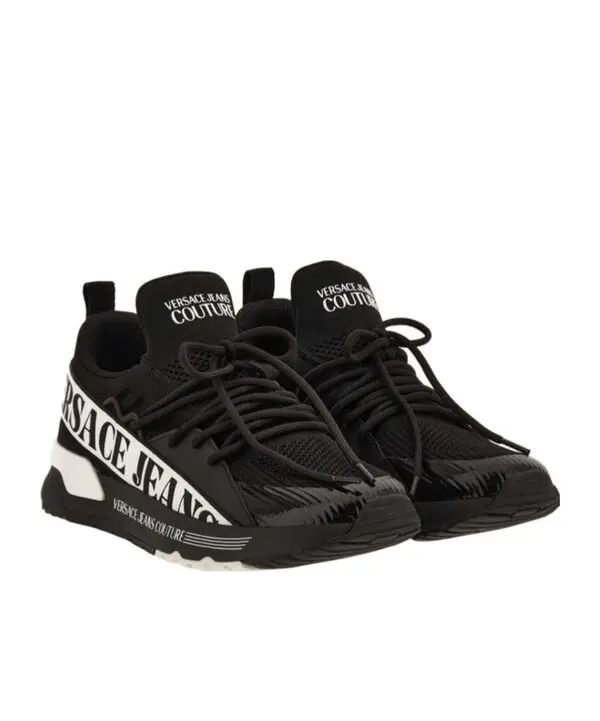 Versace Dynamic Logo Sneakers - Black