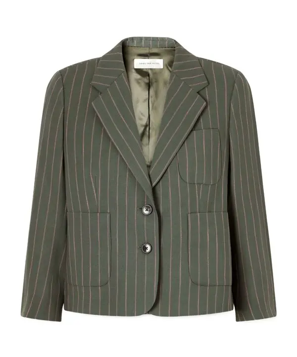 Dries Van Noten Striped Wool-blend Twill Blazer