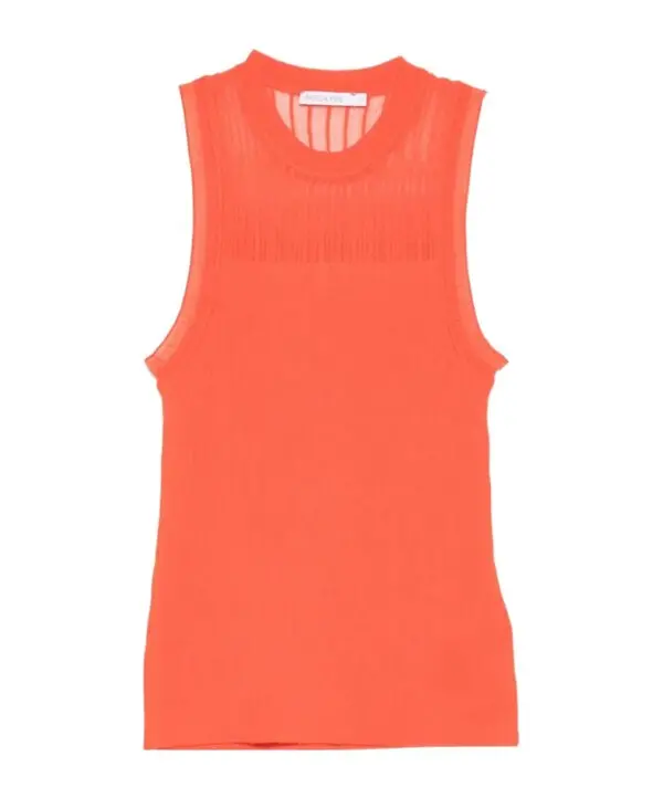 Patrizia Pepe Round Neck Sleeveless Tank Top
