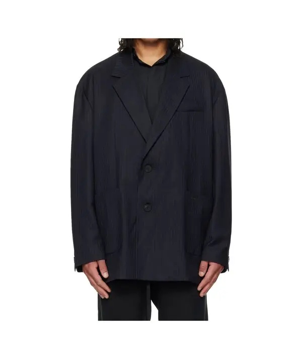 WOOYOUNGMI Striped Single-breasted Suit Jacket